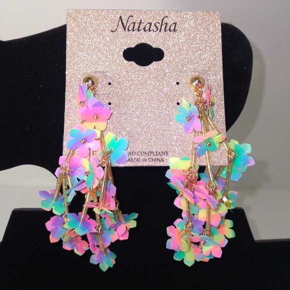 Jewelry | Natasha Flower Power Multicolor Dangle Earrings | Poshmark